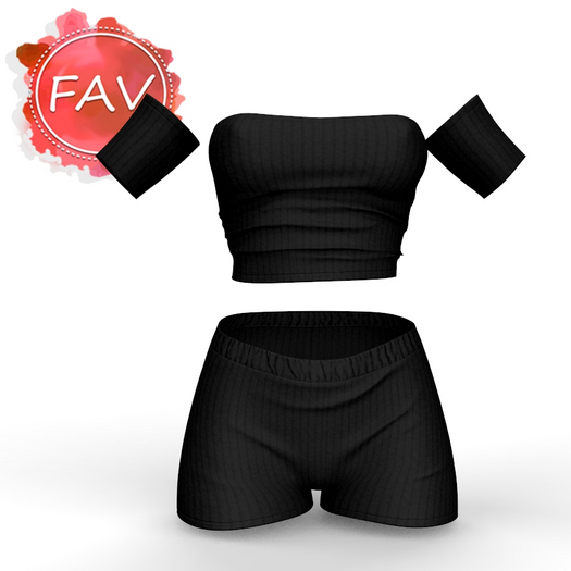 Second Life Marketplace Black Outfit Reborn